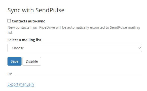 Pipedrive | SendPulse
