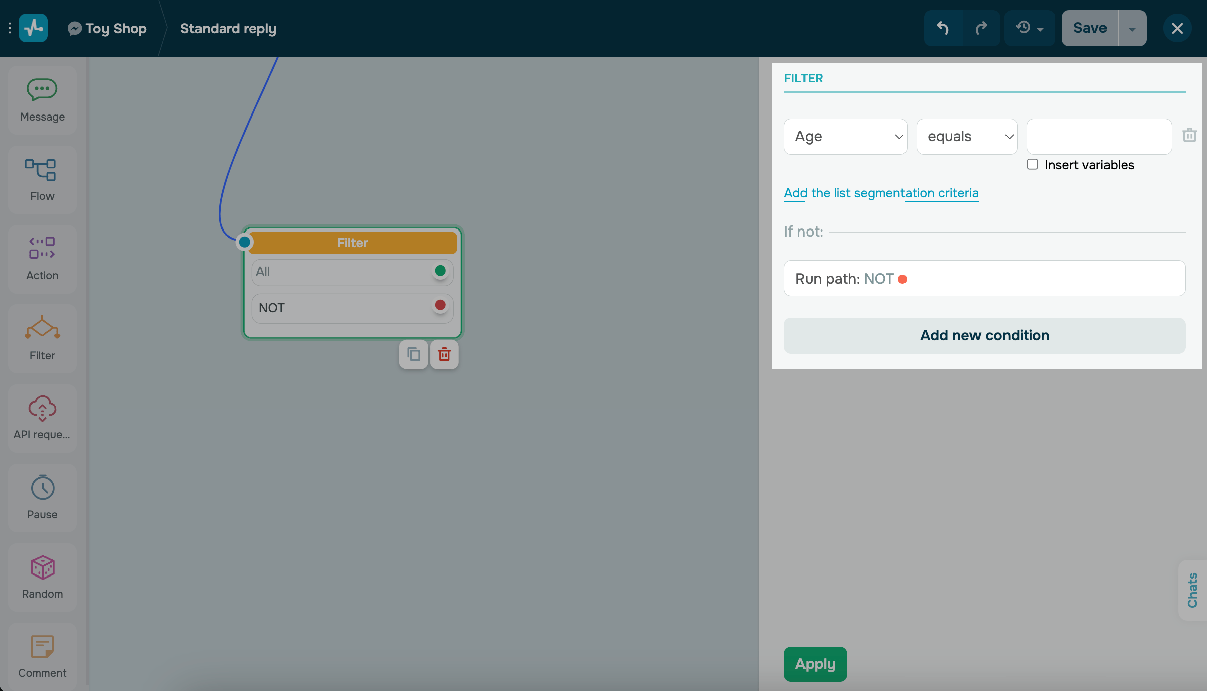 How to create an automated Facebook chatbot flow | SendPulse