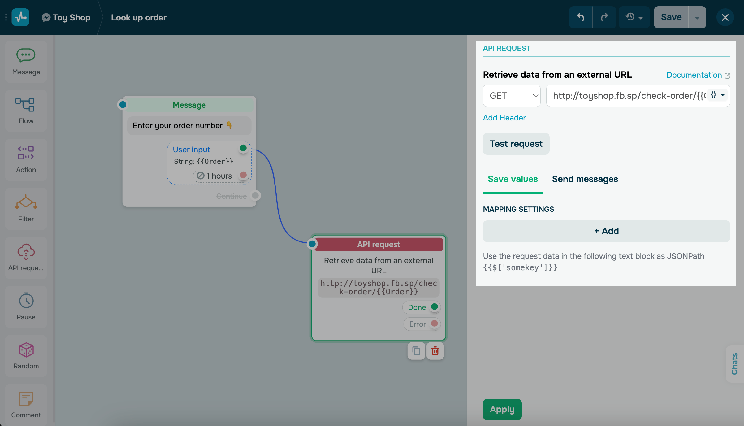 How to create an automated Facebook chatbot flow | SendPulse