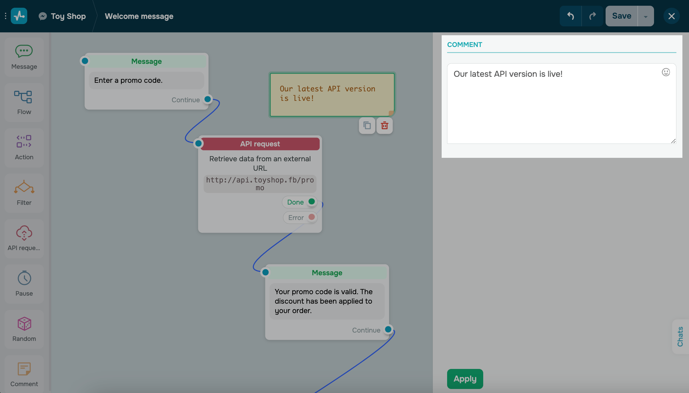 How to create an automated Facebook chatbot flow | SendPulse