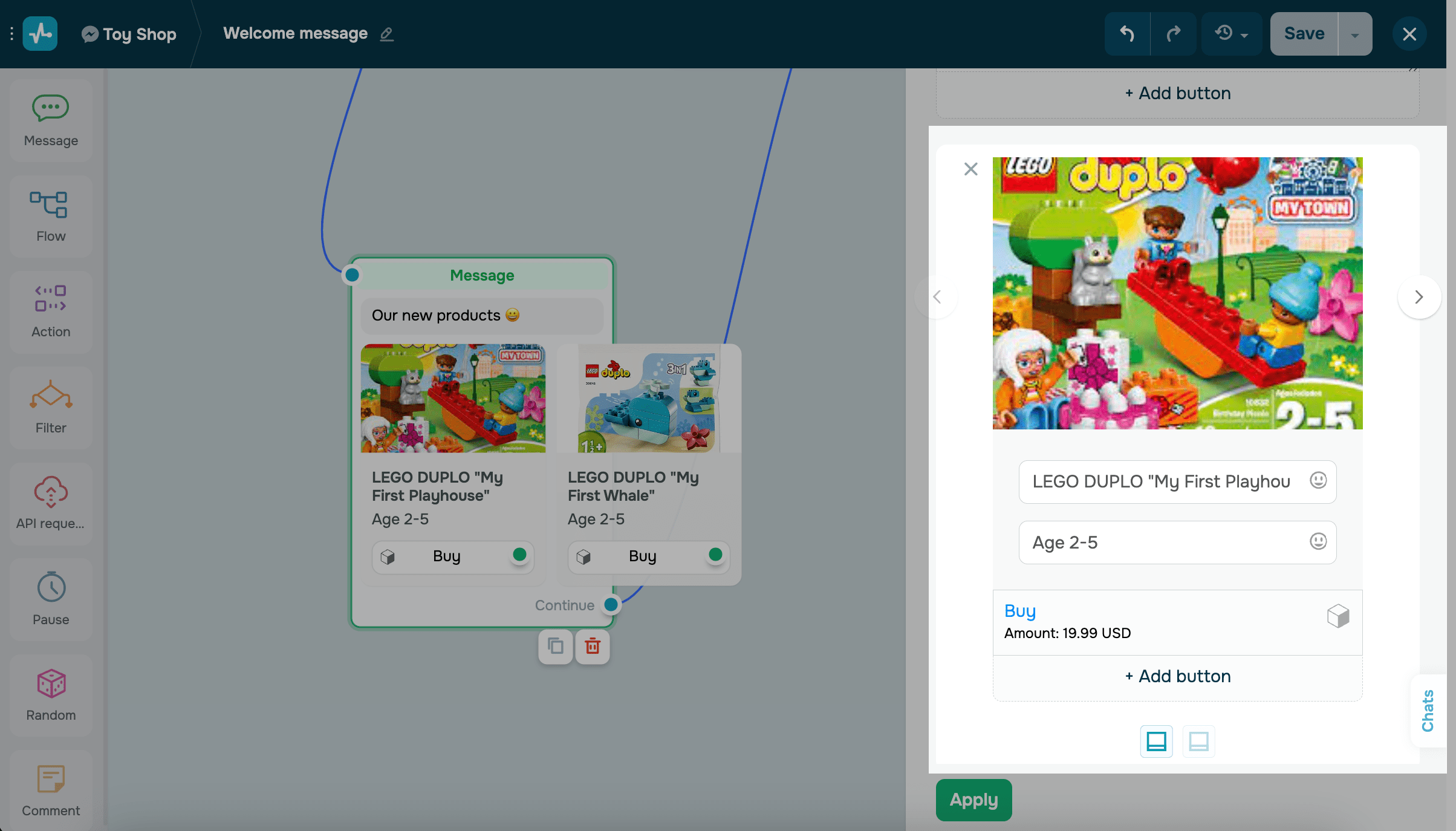 How to create an automated Facebook chatbot flow | SendPulse
