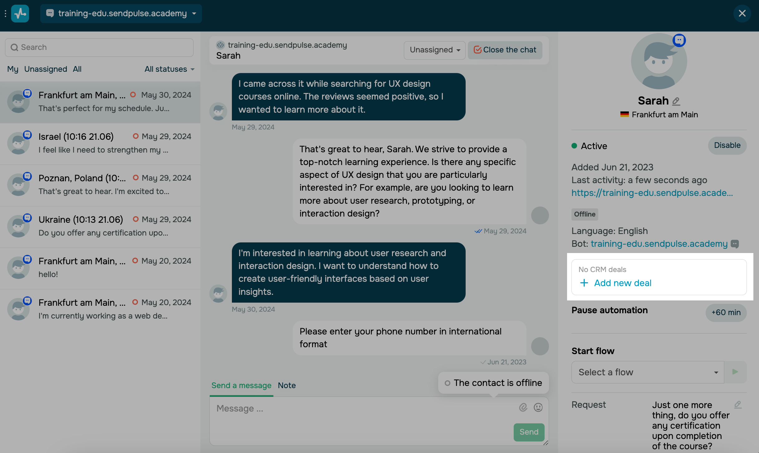 How to Interact with Your Website Visitors via Live Chat | SendPulse