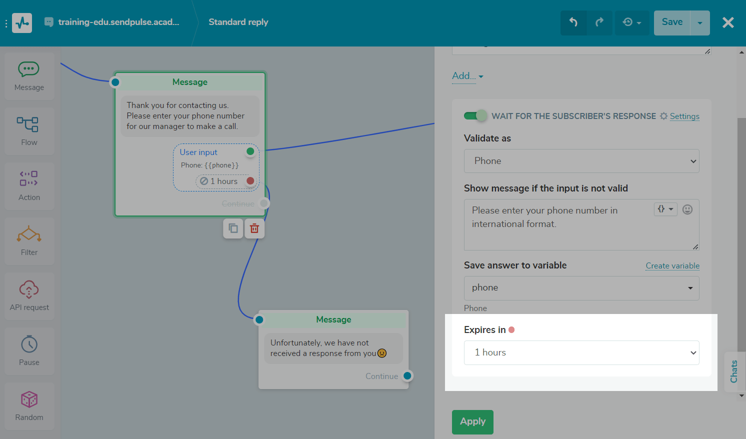 How to Create an Automated Live Chat Flow for Your Website | SendPulse