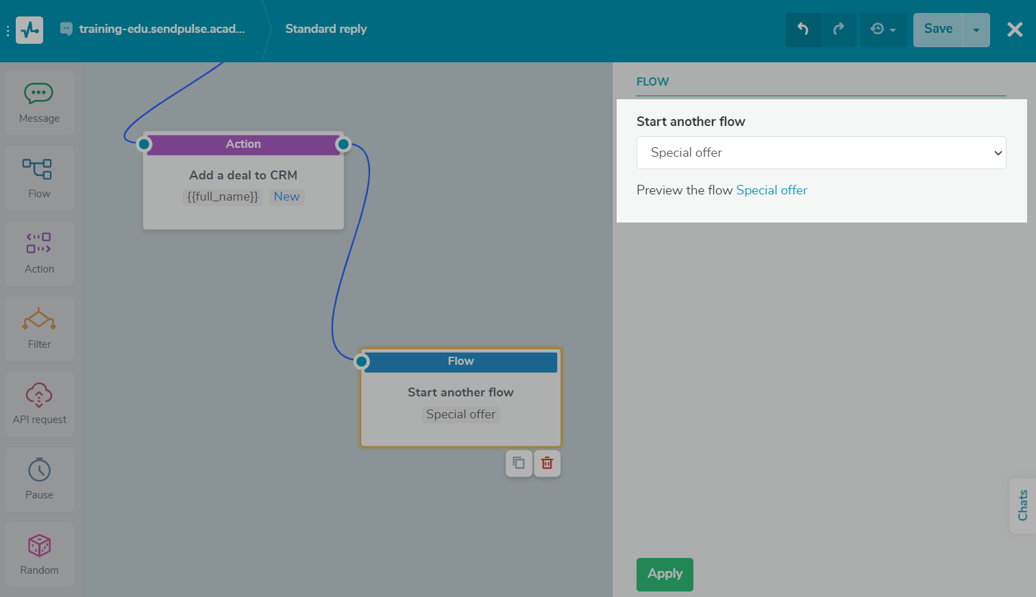 How to Create an Automated Live Chat Flow for Your Website | SendPulse