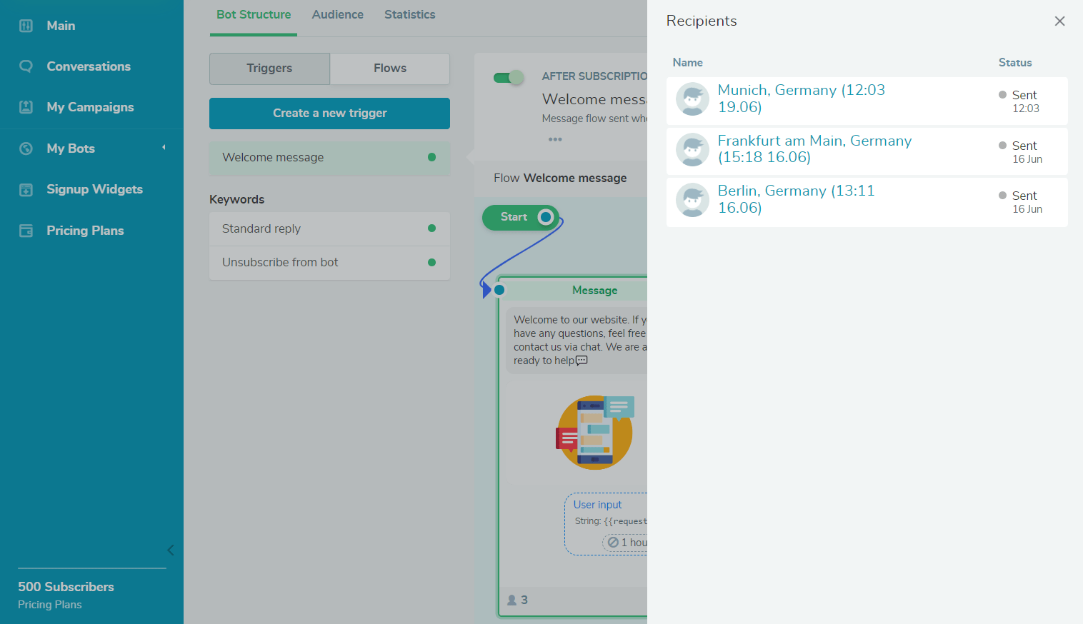 How to Create an Automated Live Chat Flow for Your Website | SendPulse