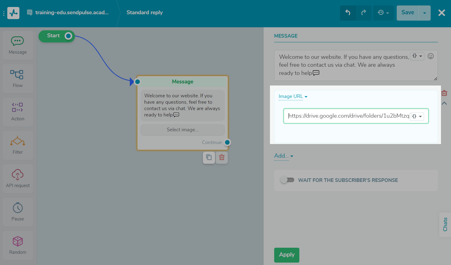 How to Create an Automated Live Chat Flow for Your Website | SendPulse