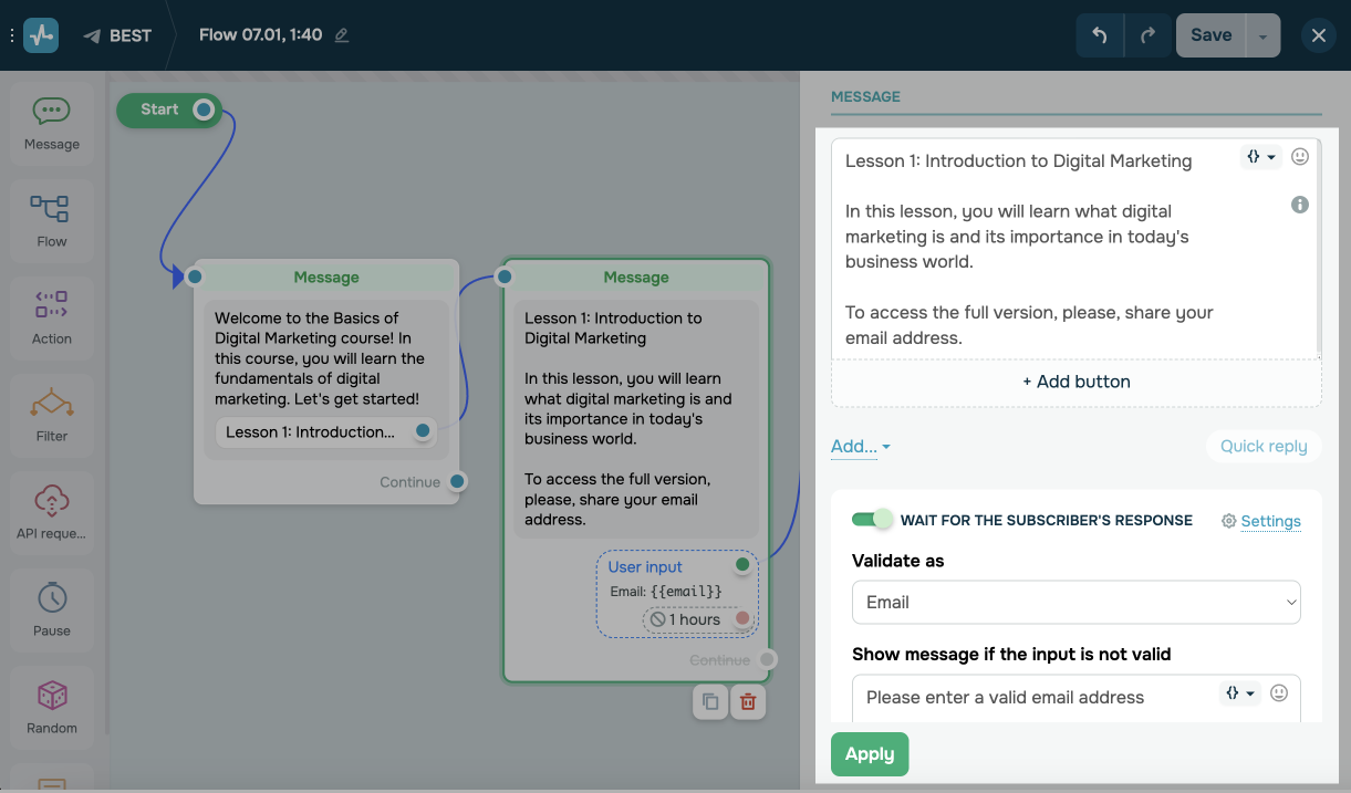 Como gerar um fluxo de chatbot usando a OpenAI | SendPulse
