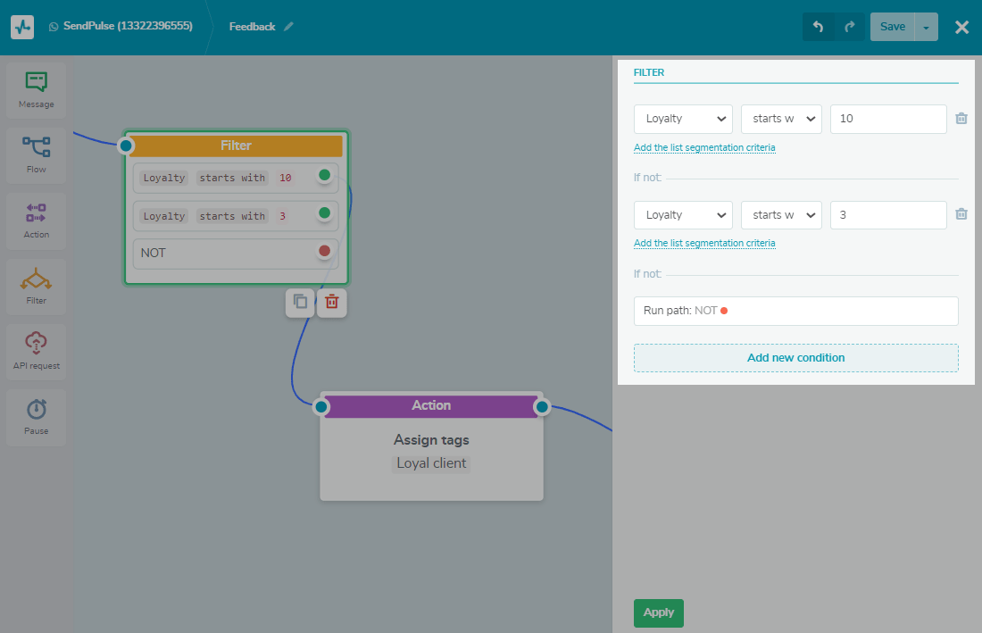 How to Create an Automated Flow for a WhatsApp Chatbot | SendPulse
