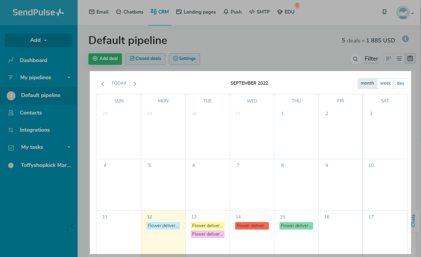 Cómo Trabajar con el Calendario | SendPulse