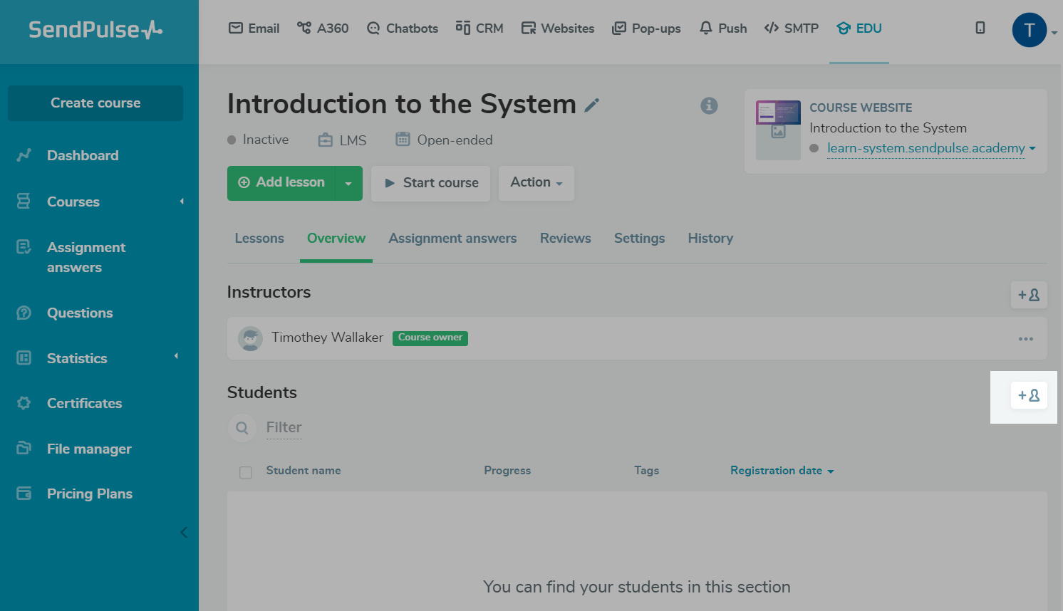 Как создать LMS проект | SendPulse