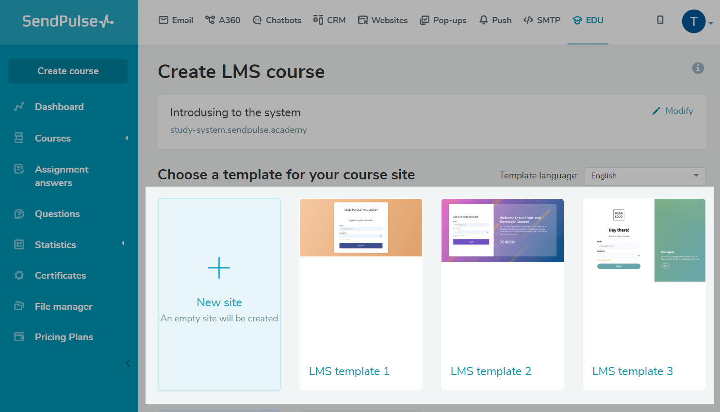Как создать LMS проект | SendPulse