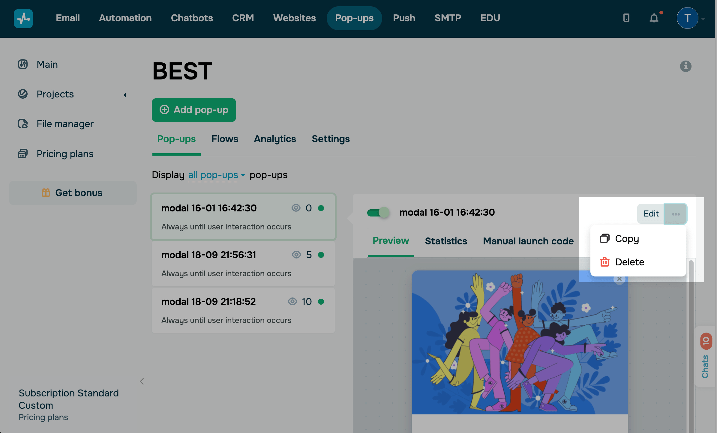 Cómo crear un pop-up inteligente | SendPulse