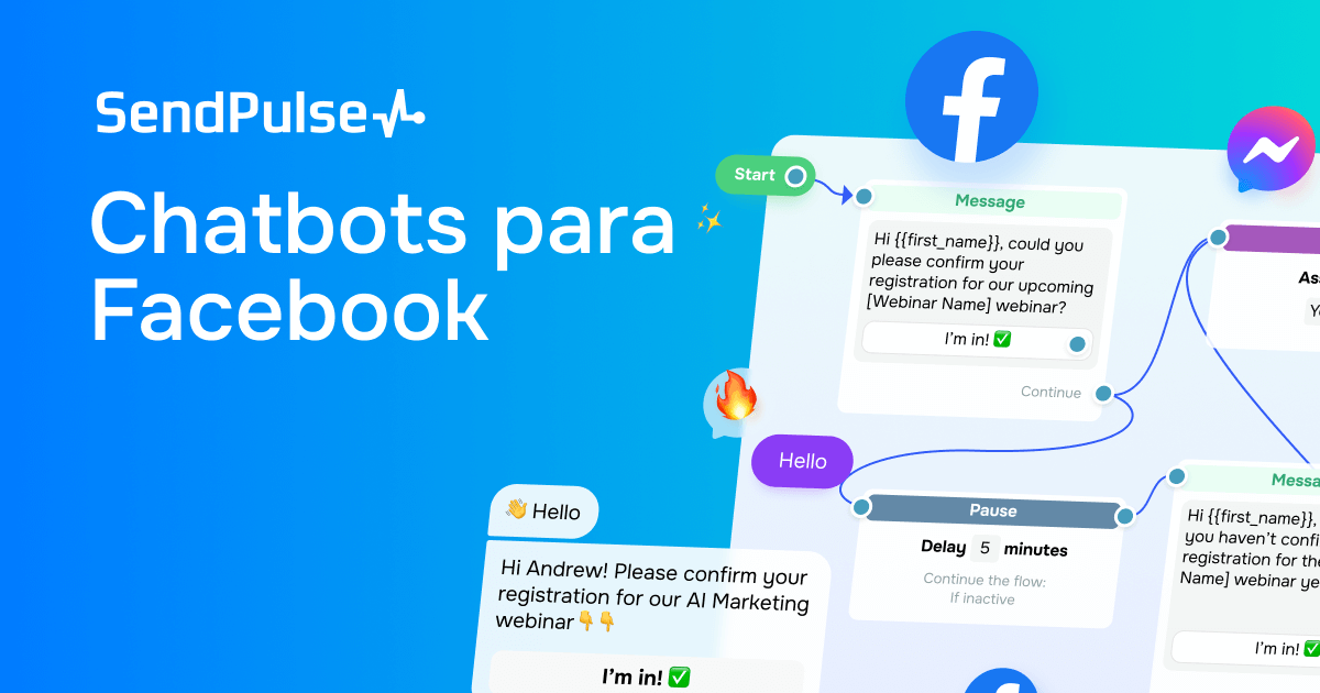 Chatbot para Facebook Messenger grátis [No-Code] | SendPulse