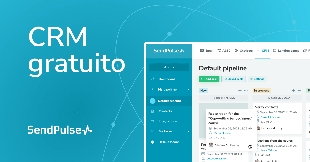 Software CRM gratis en español + [Integración con Whatsapp] | SendPulse