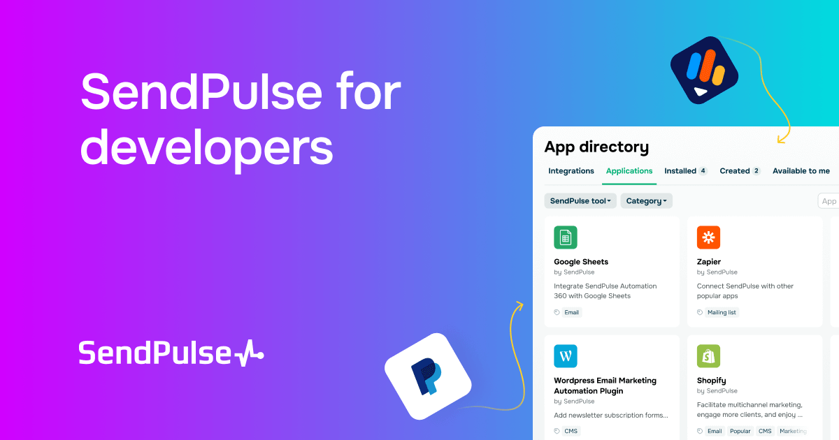 SendPulse for developers | SendPulse