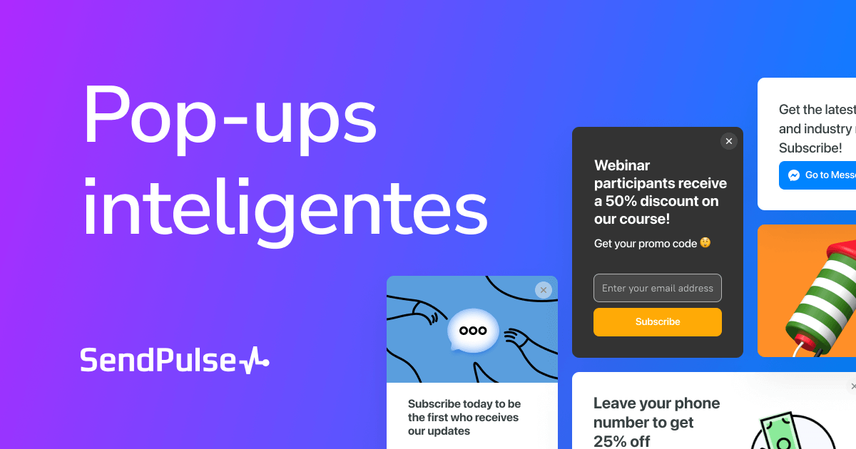 Gerador de Formulários Pop-up Gratuito para Site | SendPulse