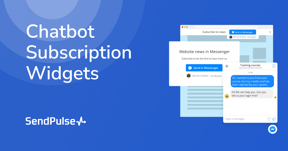 Free Facebook Messenger Subscription Widgets | SendPulse